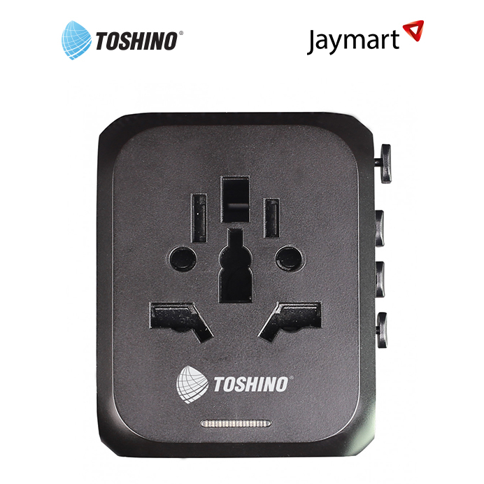 Toshino 4 in 1 Travel Adapter 2 USB (2.4A) 1 TypeC | Jaymart